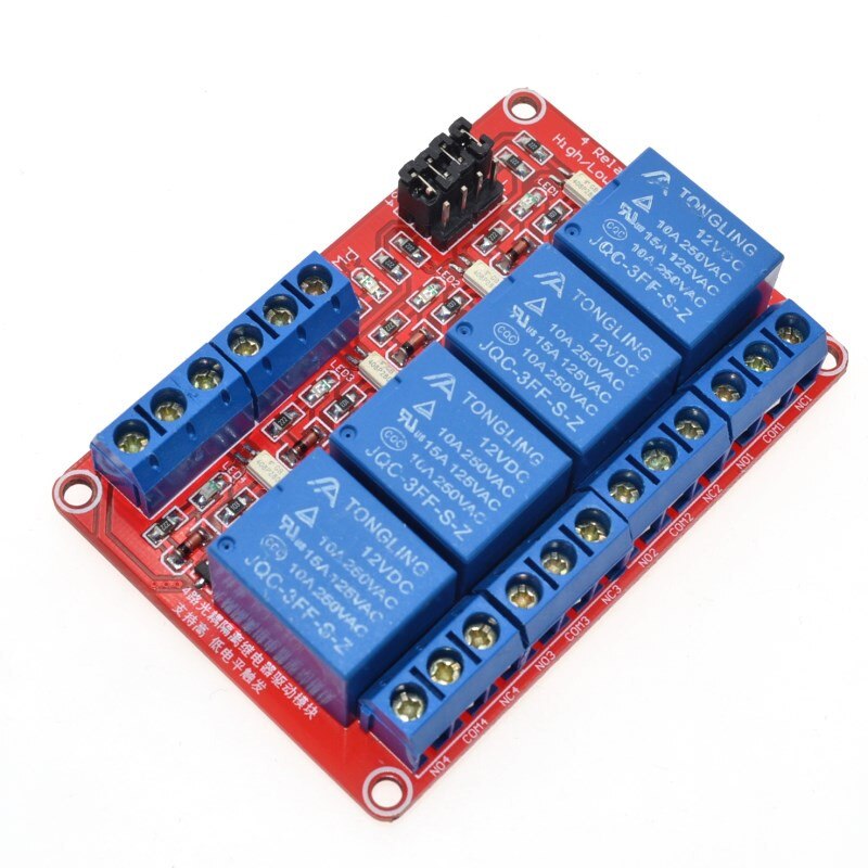 MODULO RELEVADOR 12V (4 CANALES) – Electronica IoT